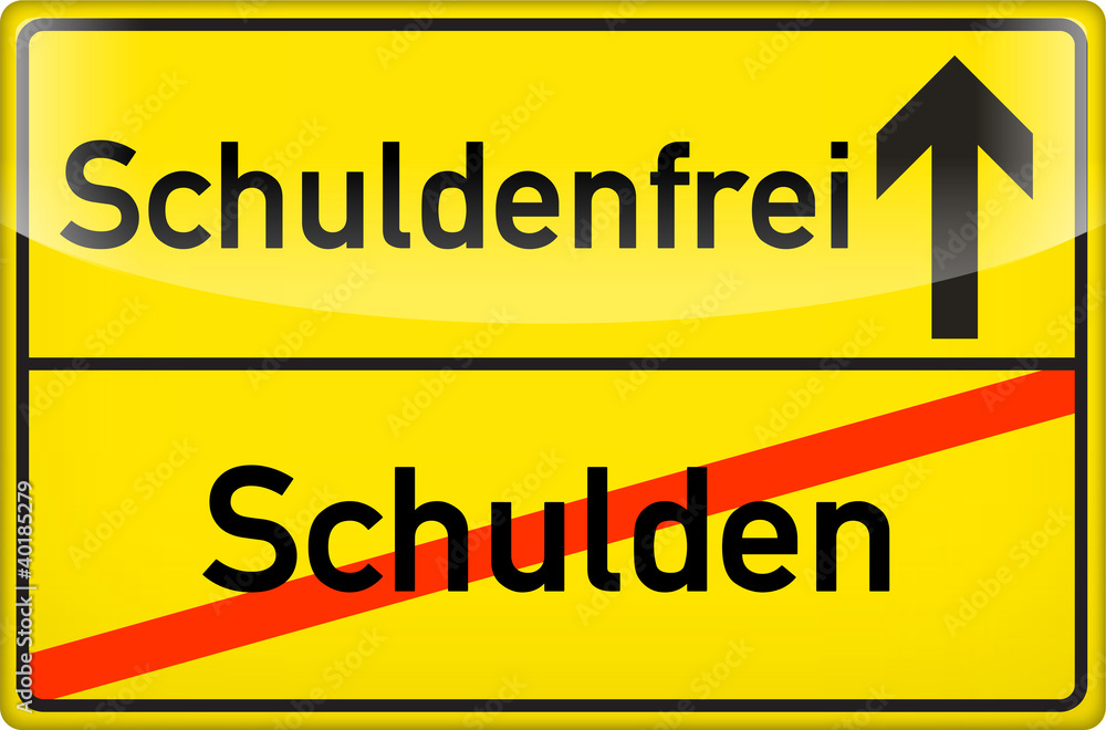 Schuldenfrei Stock-Vektorgrafik | Adobe Stock