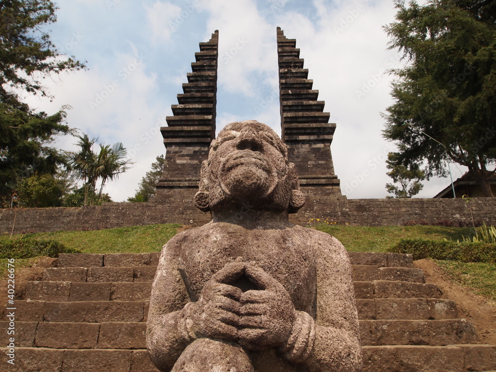 Statue of Candi Ceto, Hindu Temple - Central Java, Indonesia Stock ...