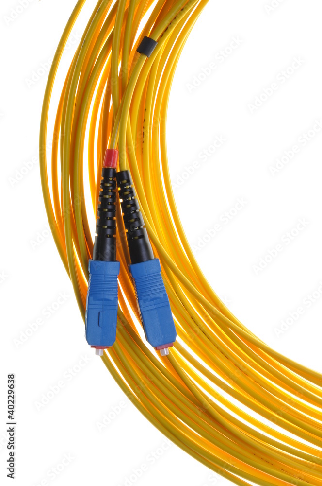 SC/PC optical fiber connectors Stock Photo | Adobe Stock