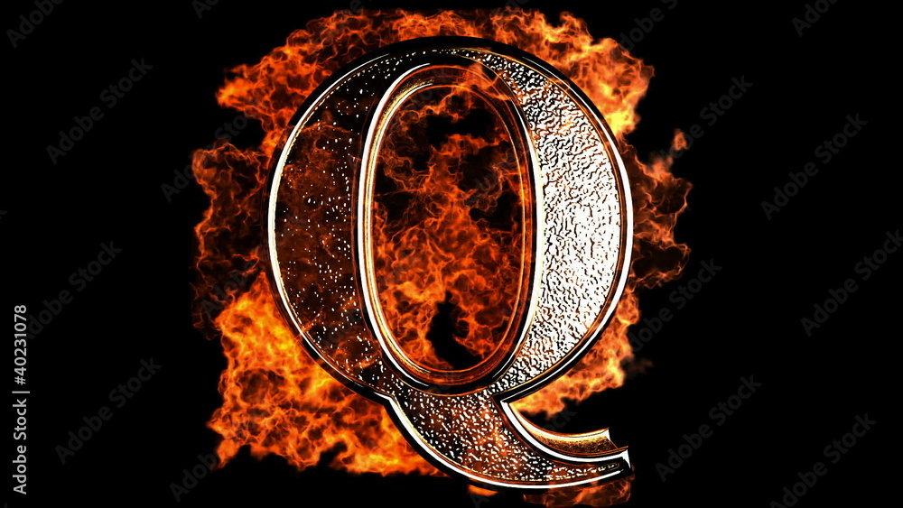 burning Letter made in 3D graphics Stock Video | Adobe Stock