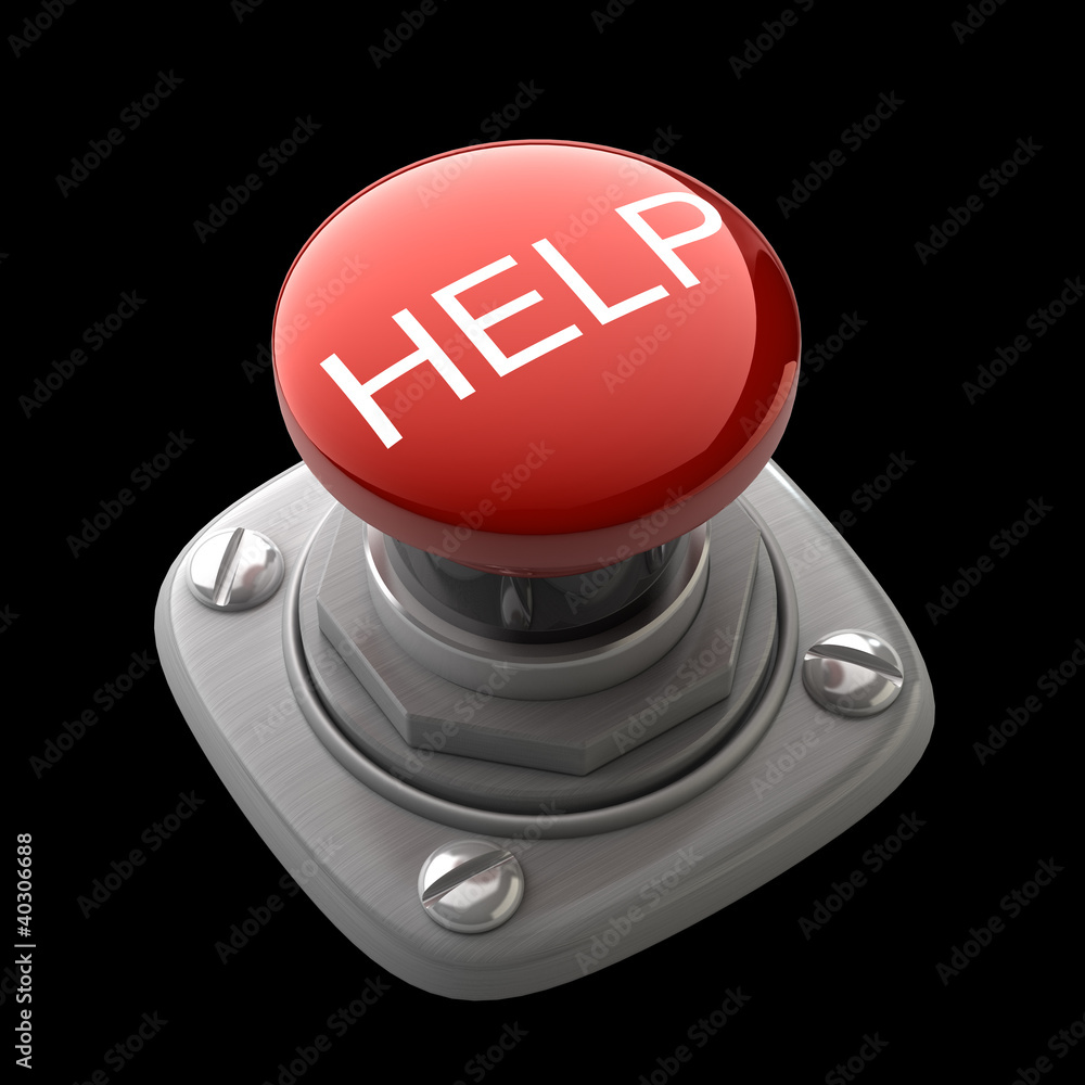 Red help button Isolated High resolution. Stock Illustration | Adobe Stock