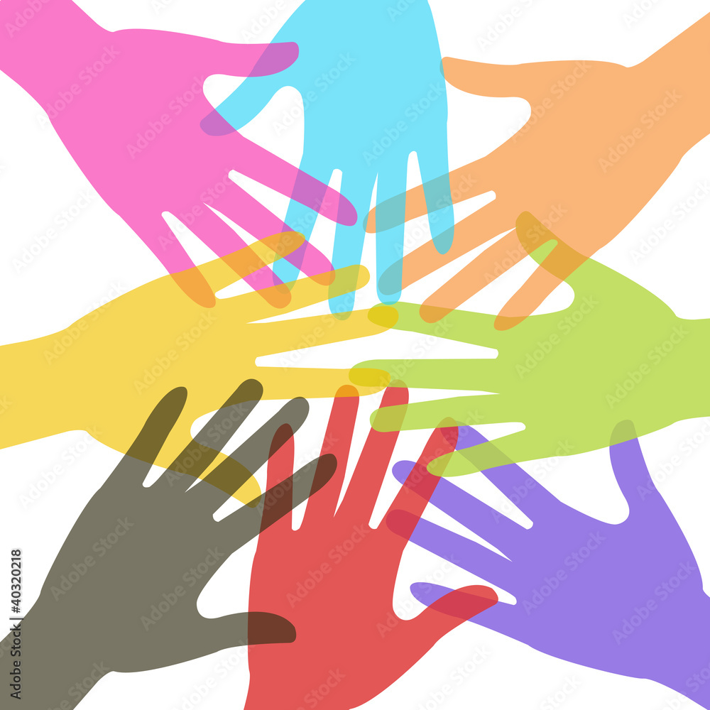 Solidarité - mains Illustration Stock | Adobe Stock