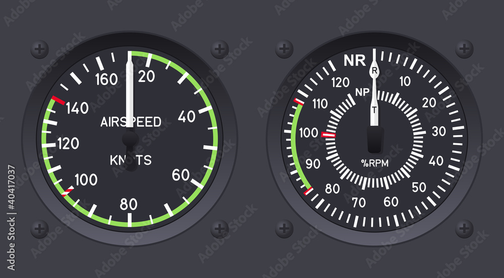 Helicopter airspeed indicators. Vector illustration. Stock Vector ...