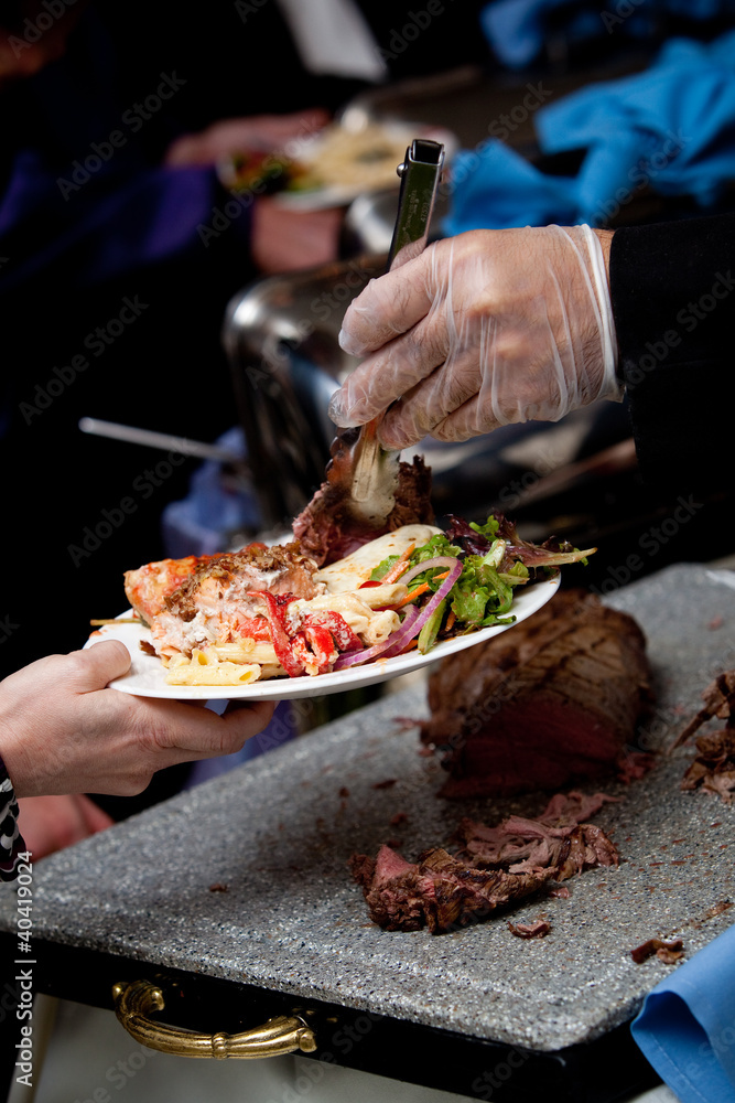 buffet food being served Stock Photo | Adobe Stock