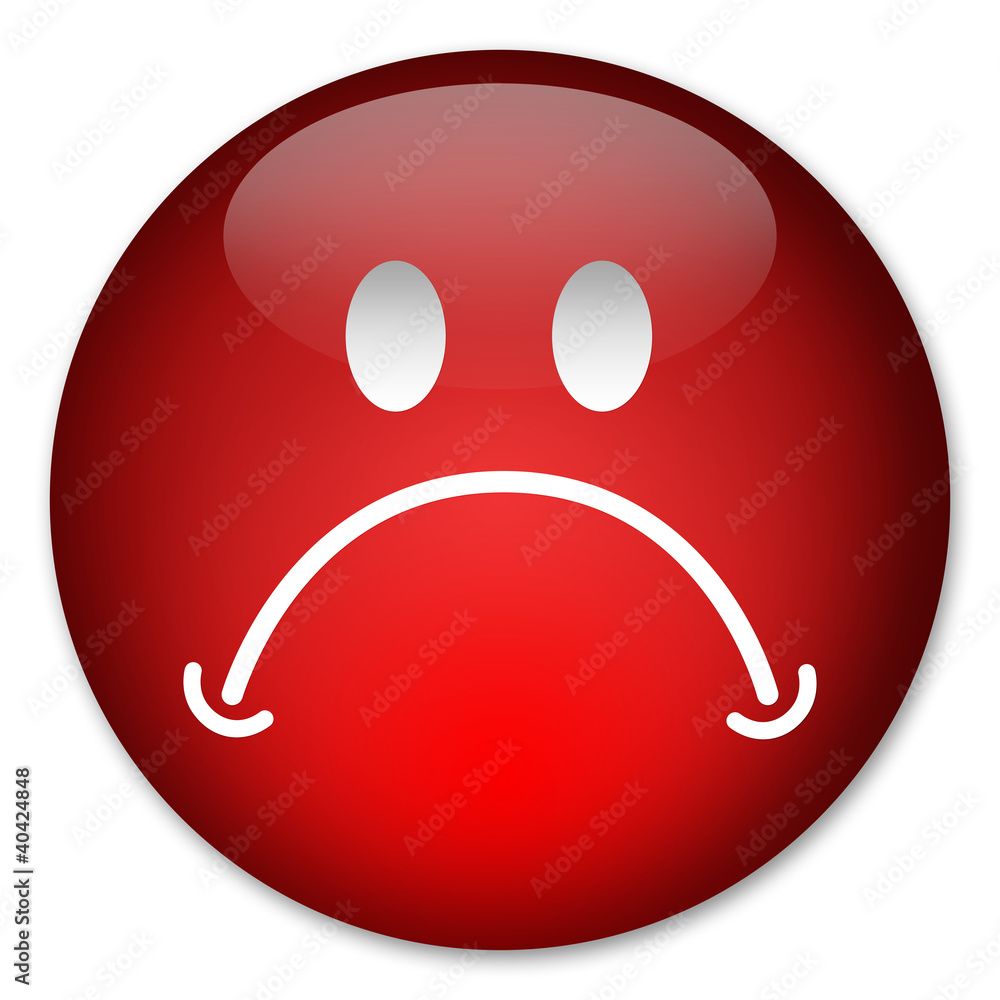 "Sad Face" button Stock Photo | Adobe Stock