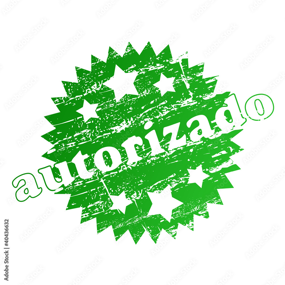 Carimbo com a palavra "autorizado" Stock Illustration | Adobe Stock