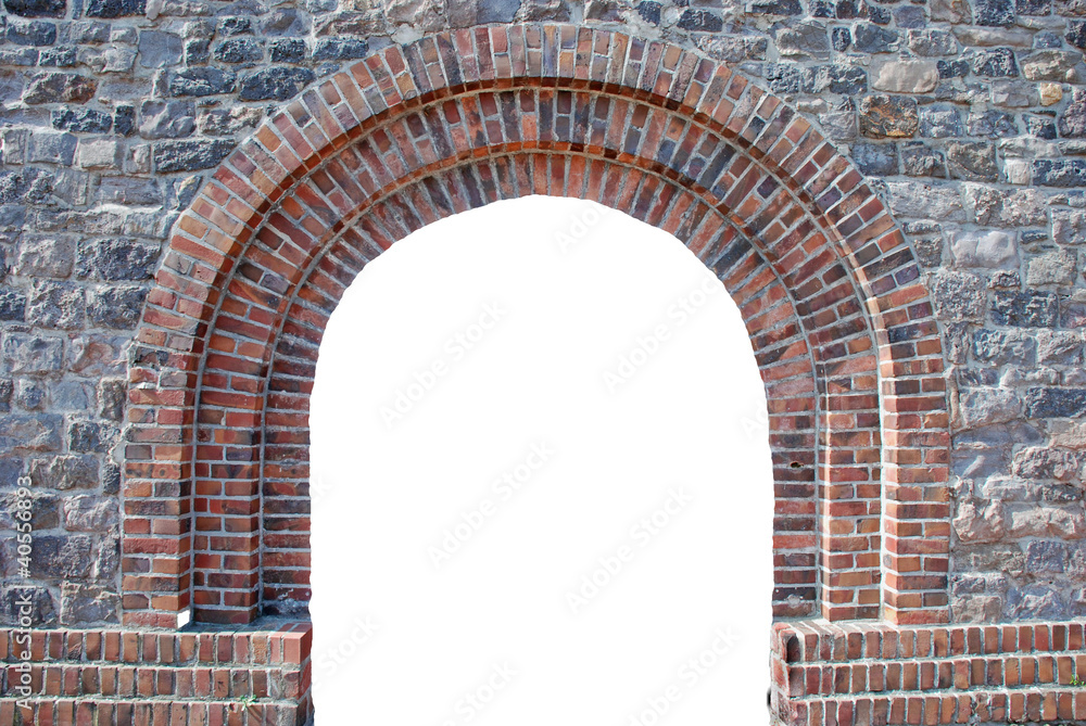 Mauerrundbogen, weiss Stock Photo | Adobe Stock
