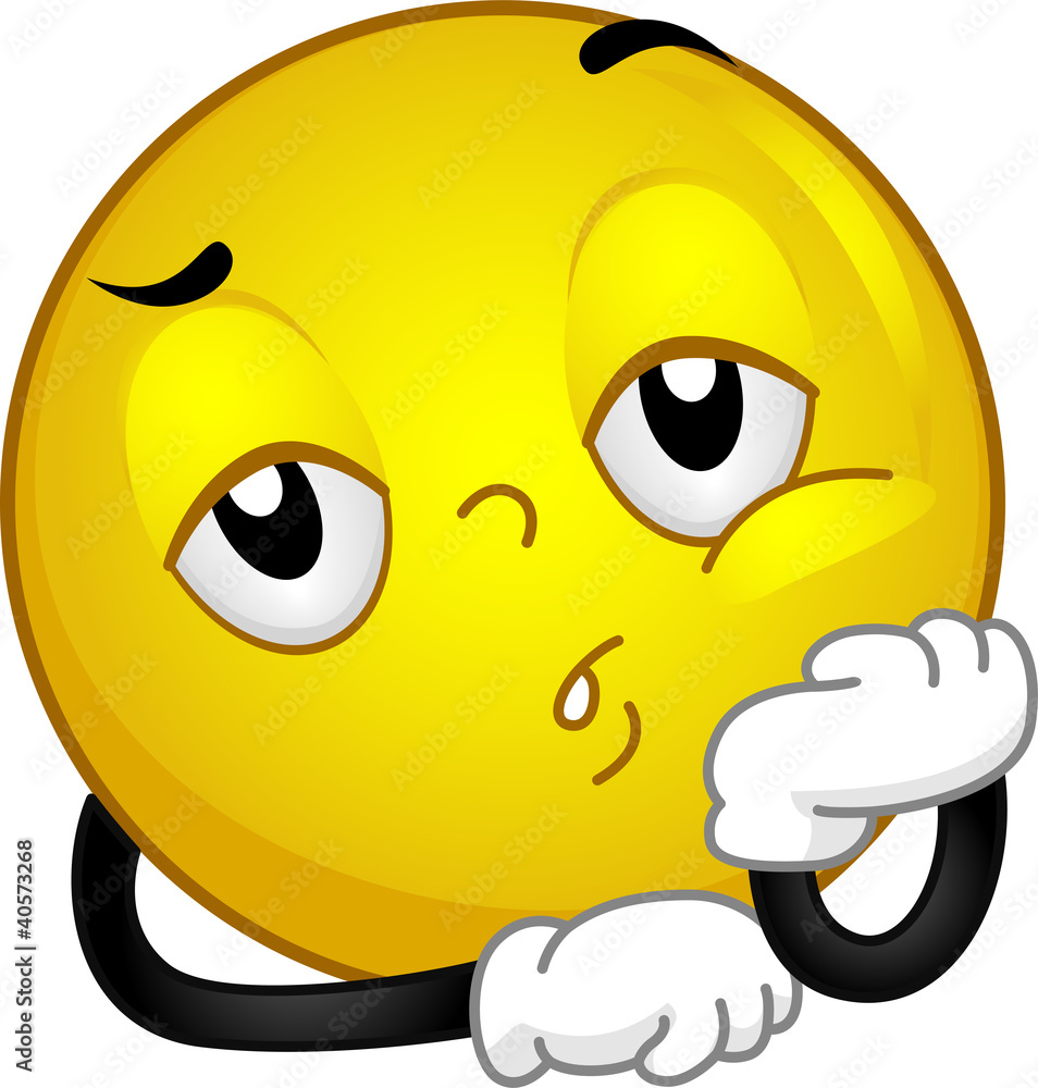 Bored Smiley Stock-Vektorgrafik | Adobe Stock