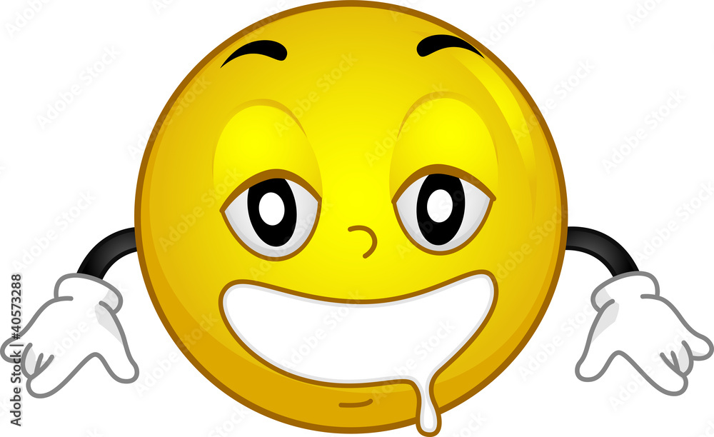 Drooling Smiley Stock Vector | Adobe Stock