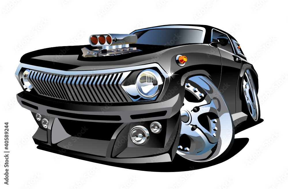 Cartoon retro hot rod Stock Vector | Adobe Stock