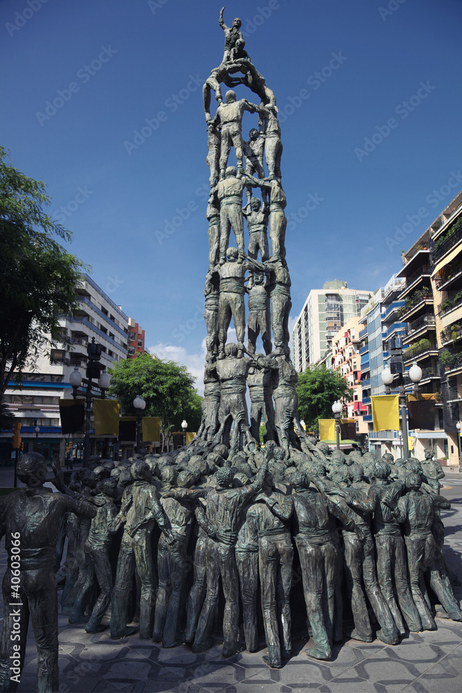 Human Towers monument Stock Photo | Adobe Stock