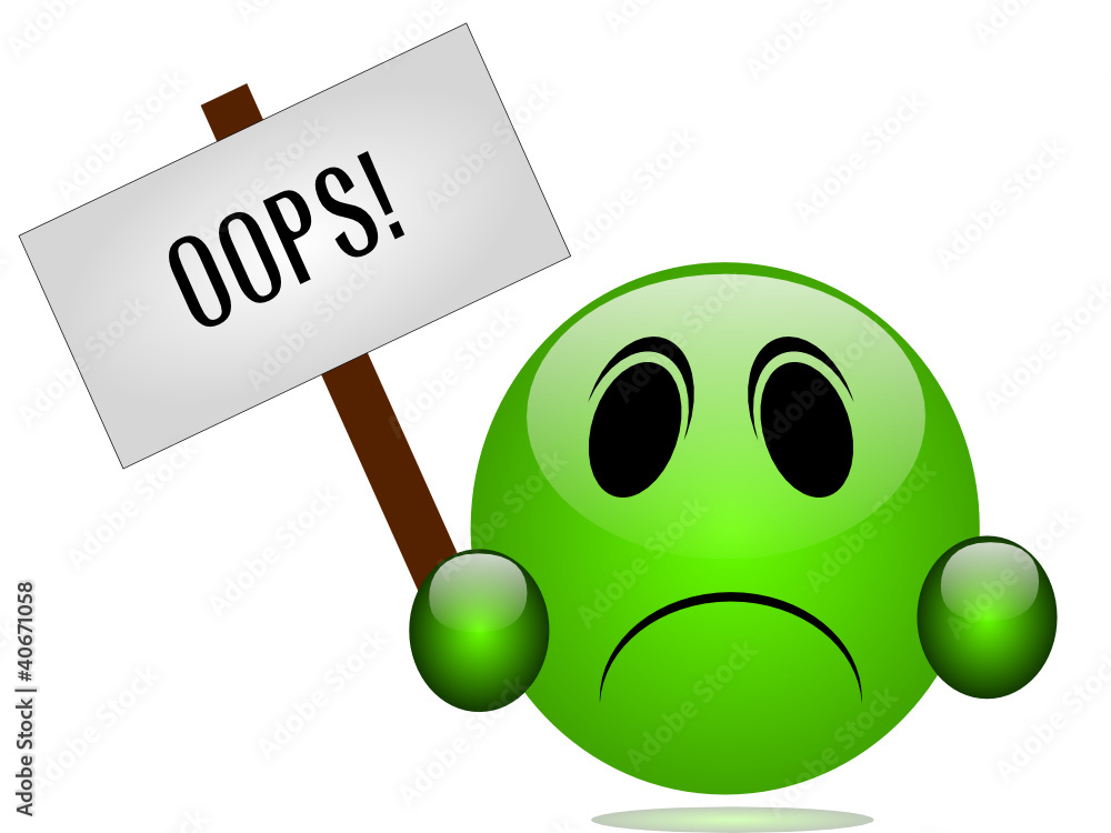 Oops icon - emoticon Stock Vector | Adobe Stock