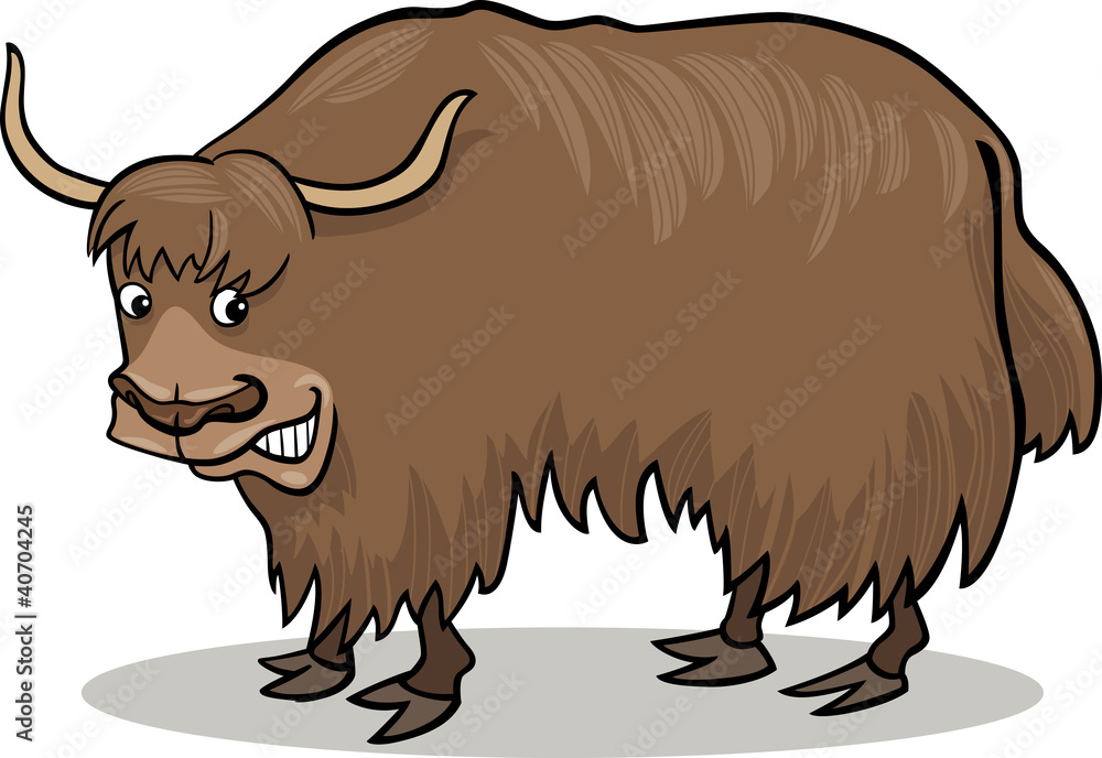 cartoon Yak Stock Vector | Adobe Stock