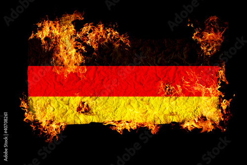 German Flag Burning