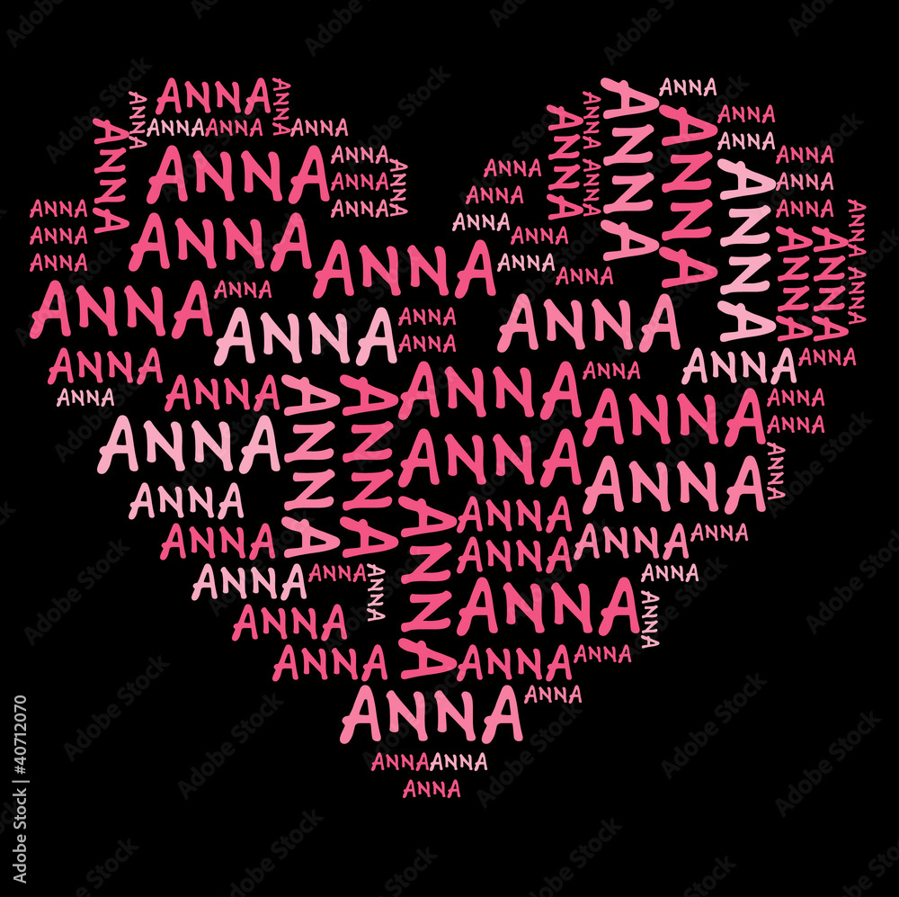 Ich liebe Anna | I love Anna Stock Illustration | Adobe Stock