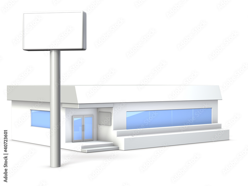 Architectural Model of Restaurant Stock Illustration | Adobe Stock