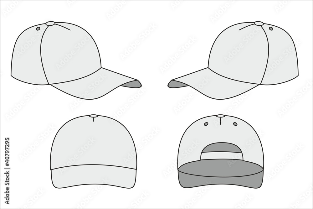 cap template Stock Vector | Adobe Stock