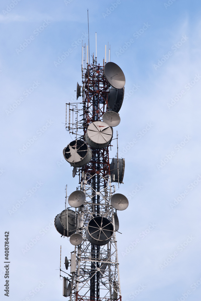Cell tower and radio antenna Stock Photo | Adobe Stock