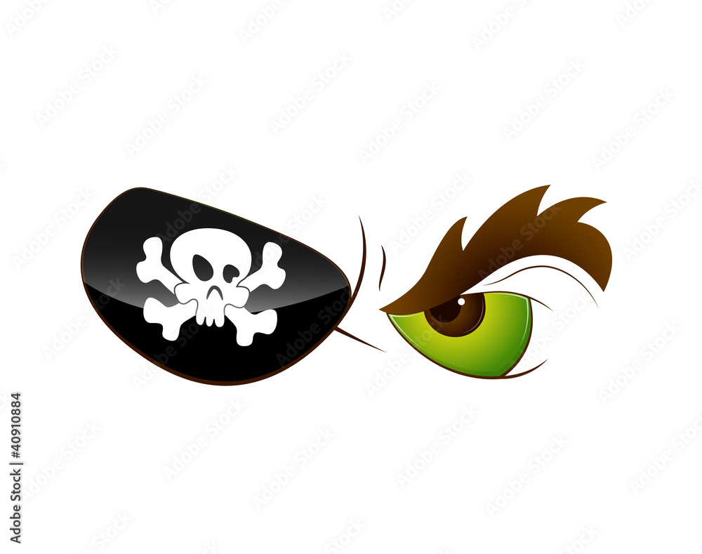 Cartoon Pirate Eye Stock Vector | Adobe Stock