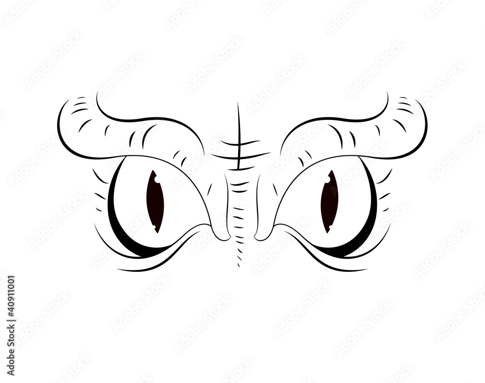 Scary Cartoon Eyes Stock Vector | Adobe Stock
