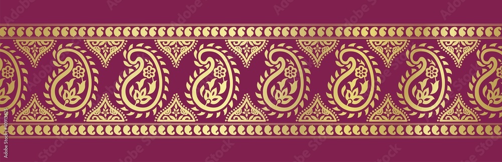 Saree Borders Designs Vector