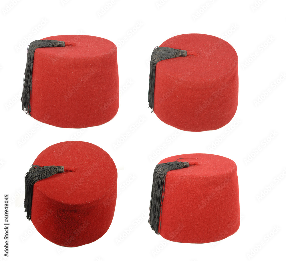 Egyption, Turkish, Lebanese, Traditional Fez in different angles Stock ...