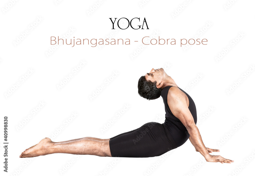 Yoga bhujangasana cobra pose Stock Photo | Adobe Stock
