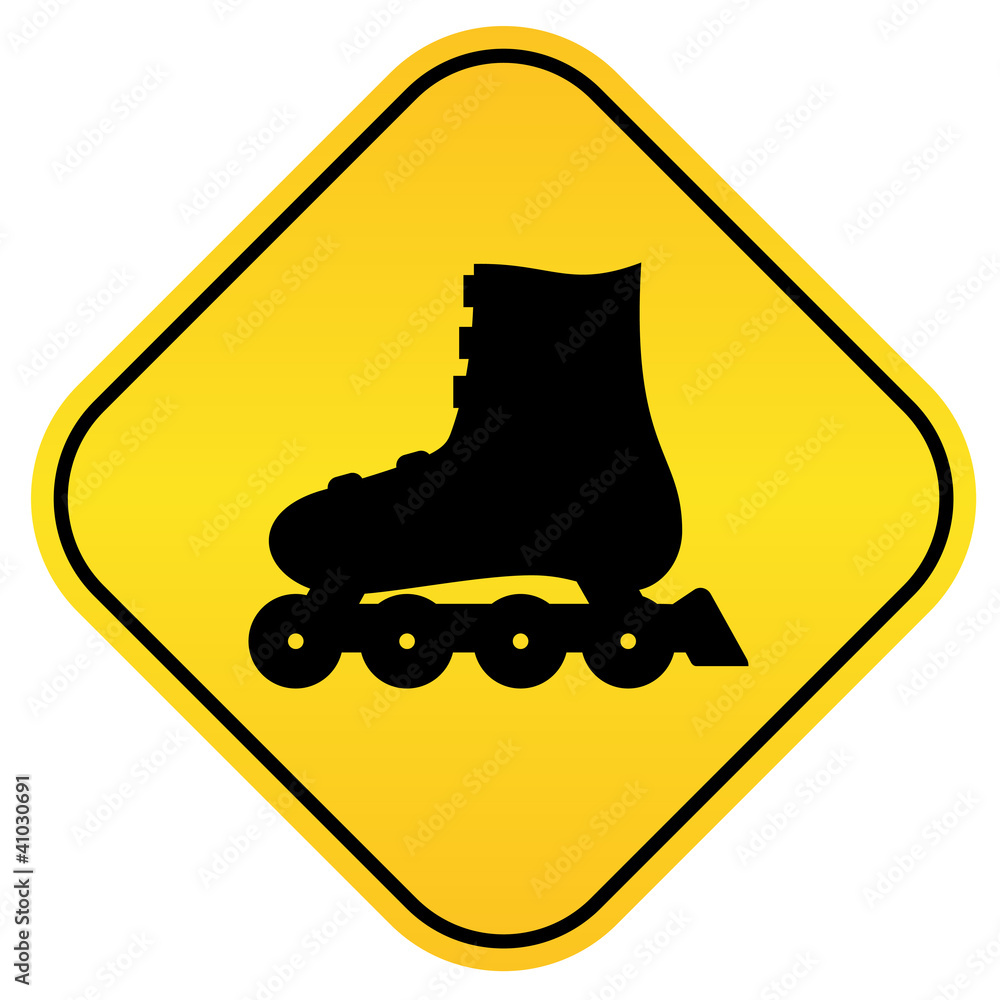 Roller skate vector sign Stock Vector | Adobe Stock