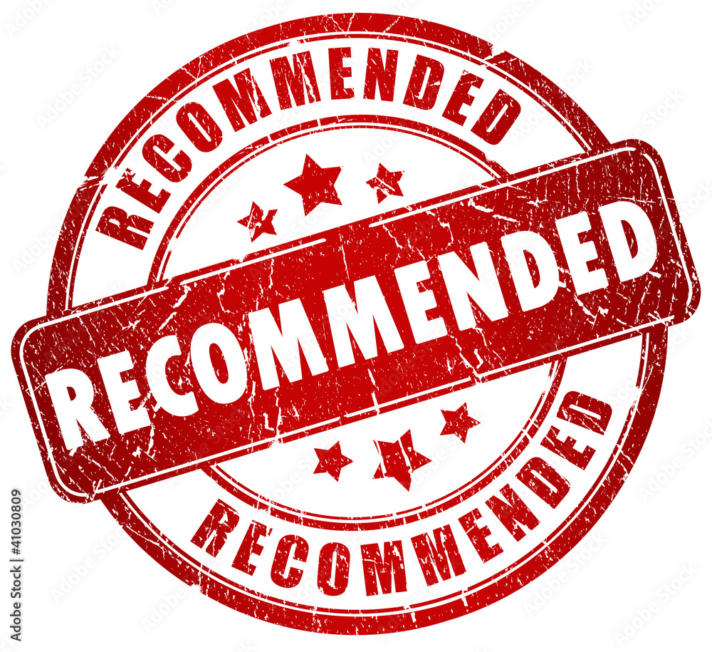 ภาพประกอบสต็อก Recomended grunge stamp ภาพ | Adobe Stock