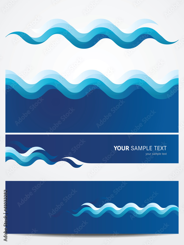Abstract vector background -water waves Stock Vector | Adobe Stock