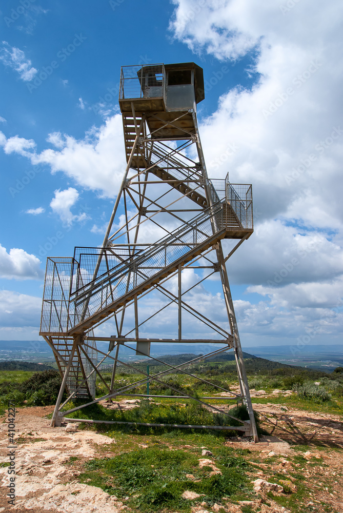 Observation military tower Stock Photo | Adobe Stock