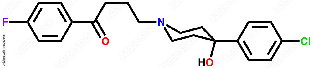 Antipsychotic drug haloperidol structural formula. Stock Vector | Adobe ...