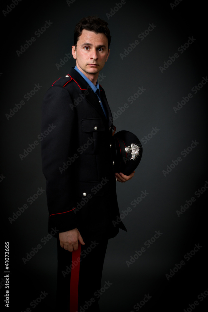Italian carabiniere of arma dei carabinieri Stock Photo | Adobe Stock