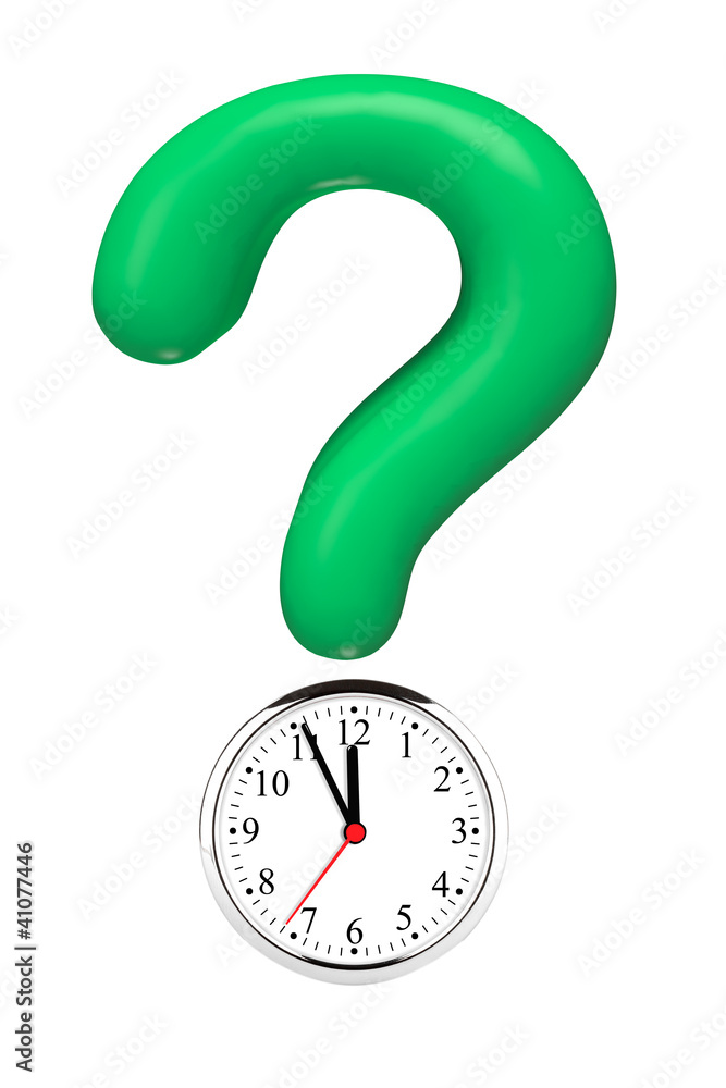 Question Mark with Alarm Clock Stock Photo | Adobe Stock