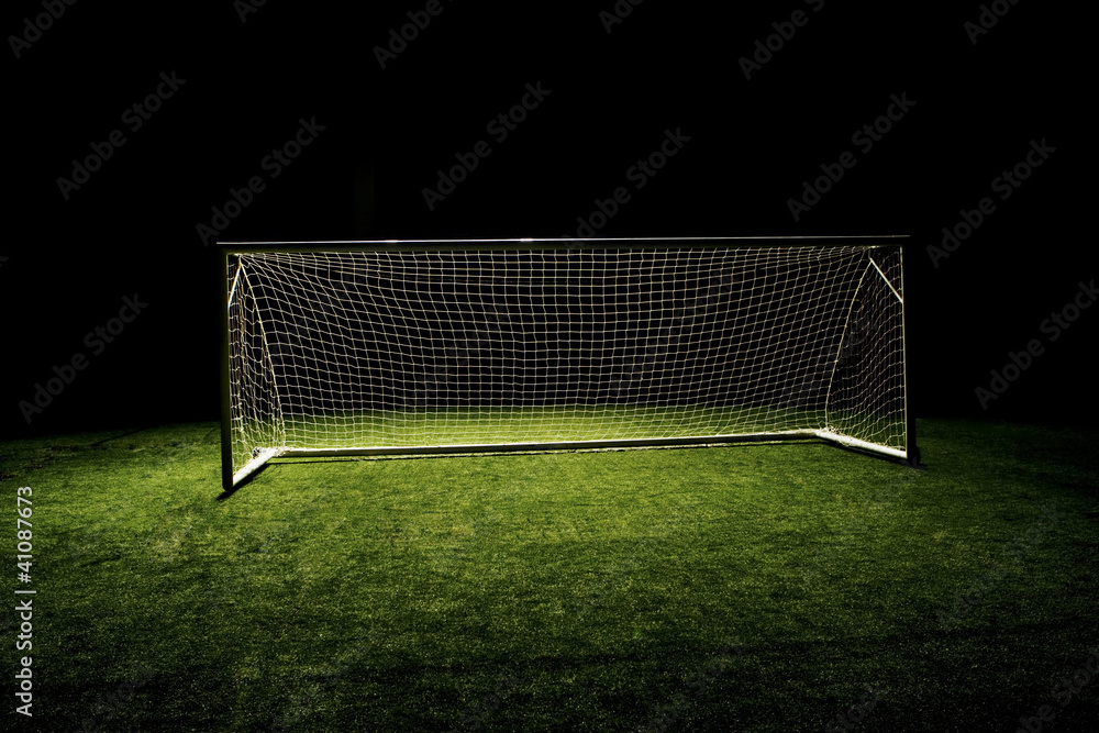 High angle photo of Soccer Goal or Football Goal Stock Photo | Adobe Stock