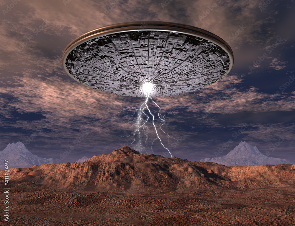 Ilustracja Stock: gran platillo volador | Adobe Stock