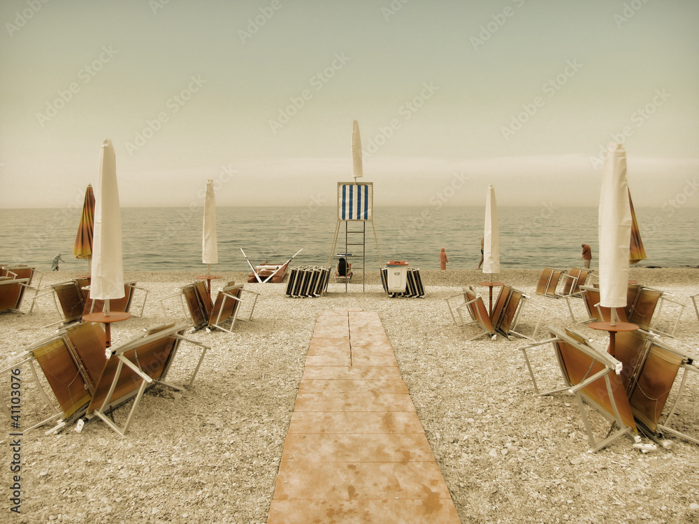 Vintage beach Stock Photo | Adobe Stock