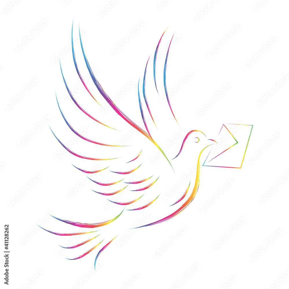 Brieftaube Stock-Vektorgrafik | Adobe Stock