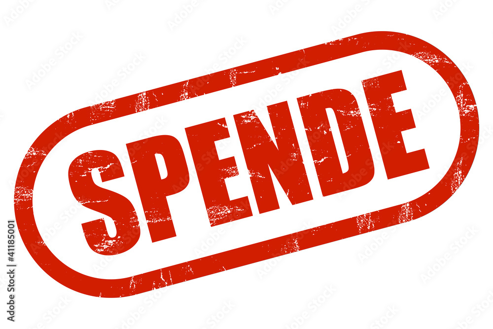 Grunge Stempel rot SPENDEN Stock-Illustration | Adobe Stock