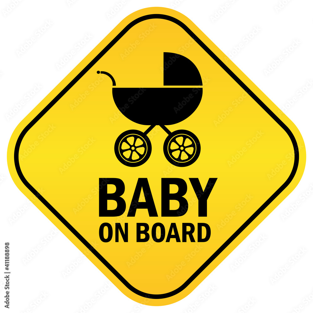Baby on board vector sign Stock Vector | Adobe Stock