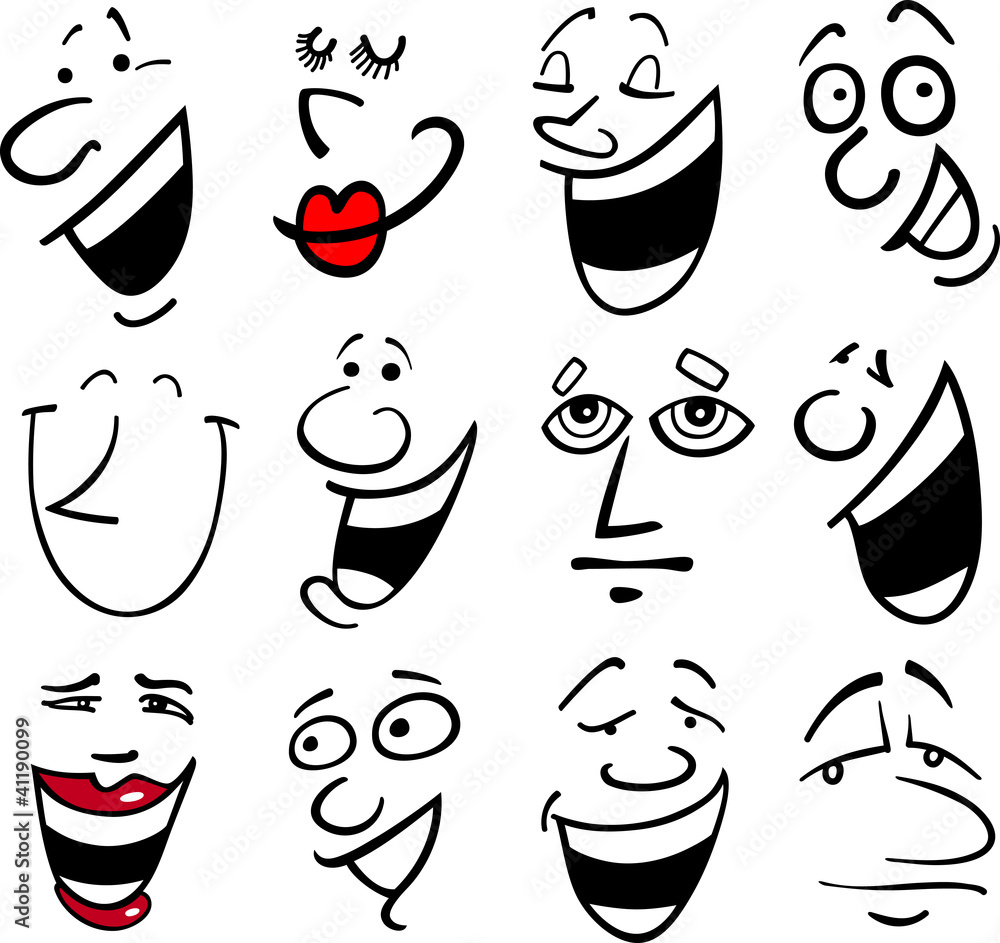 Cartoon emotions illustration Stock Vector | Adobe Stock