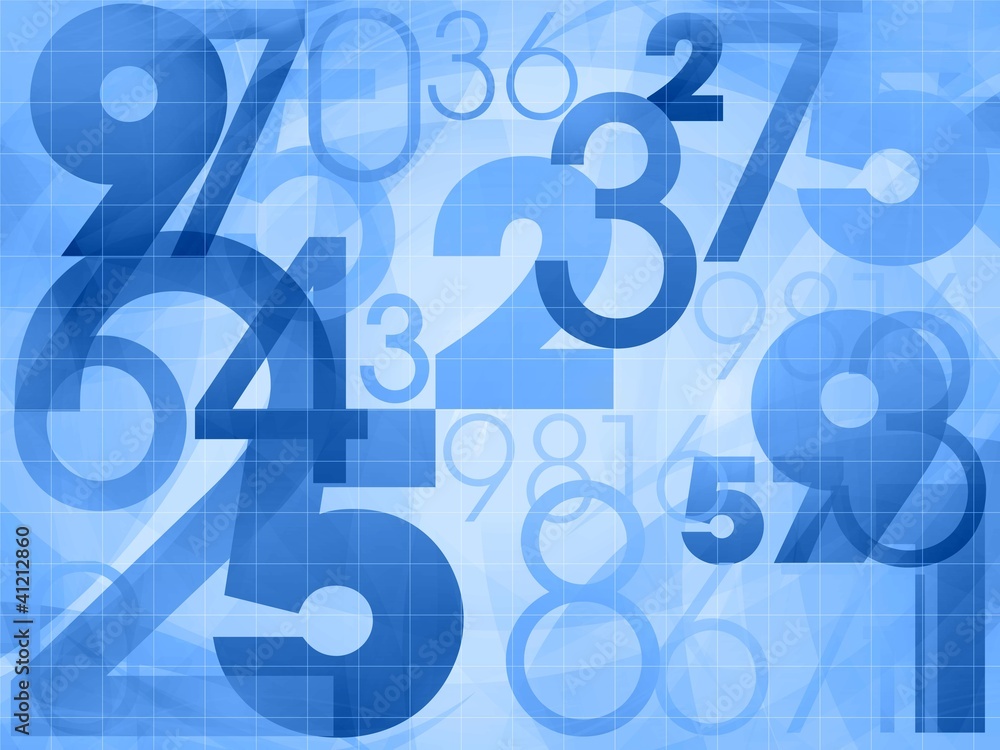 random numbers modern blue background Stock Illustration | Adobe Stock
