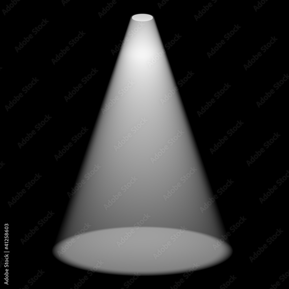 Single Spotlight Shining On Stage For Highlighting A Product Stock ...
