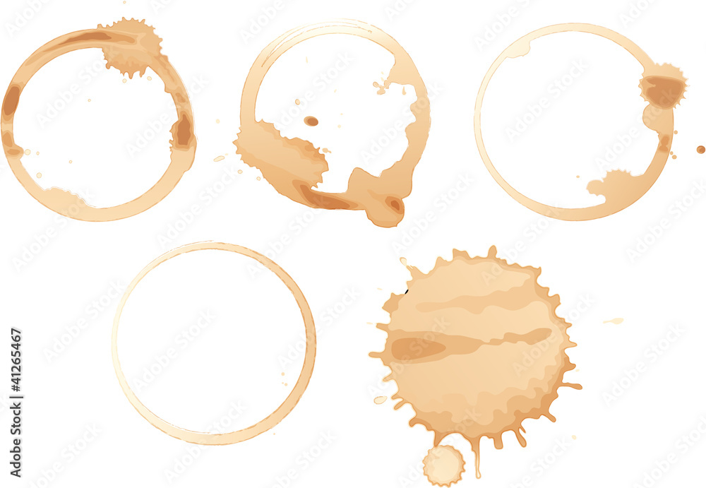 Coffee stains Stock Vector | Adobe Stock