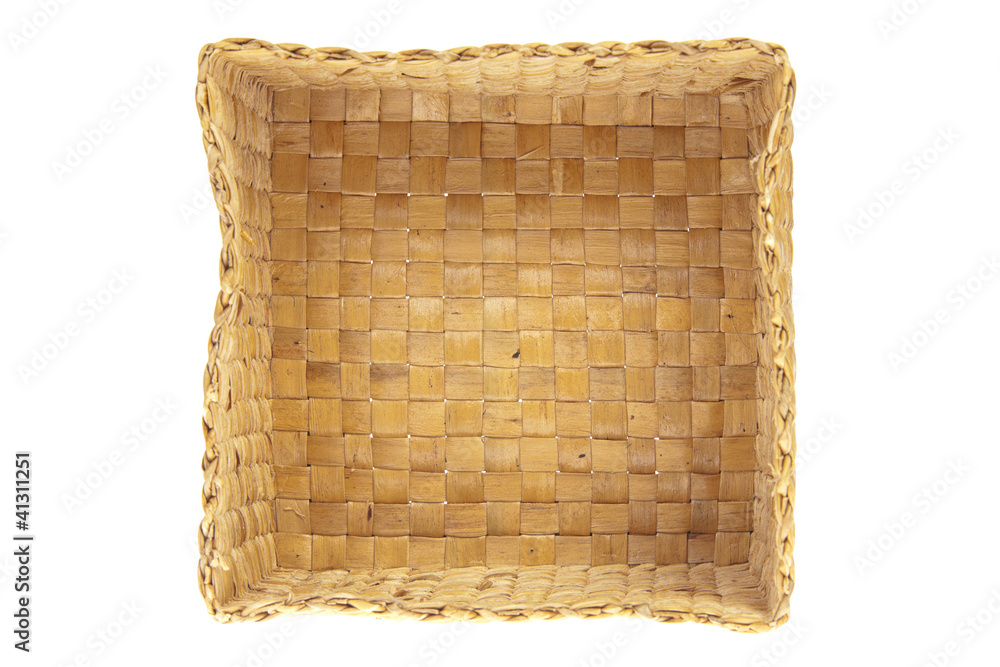 inside wicker basket isolated top view Stock Photo | Adobe Stock
