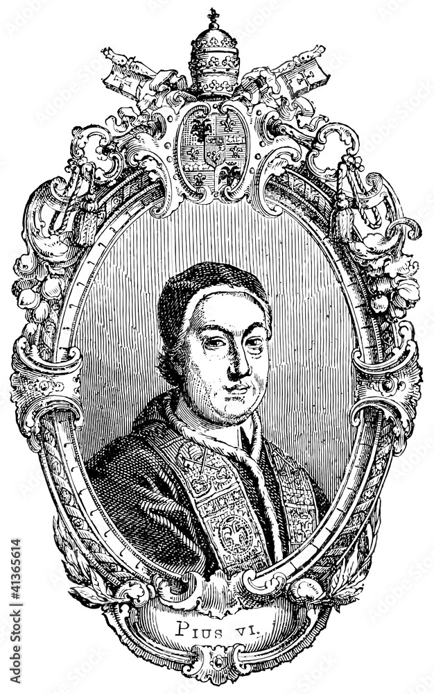 Pope Pius VI Stock Vector | Adobe Stock