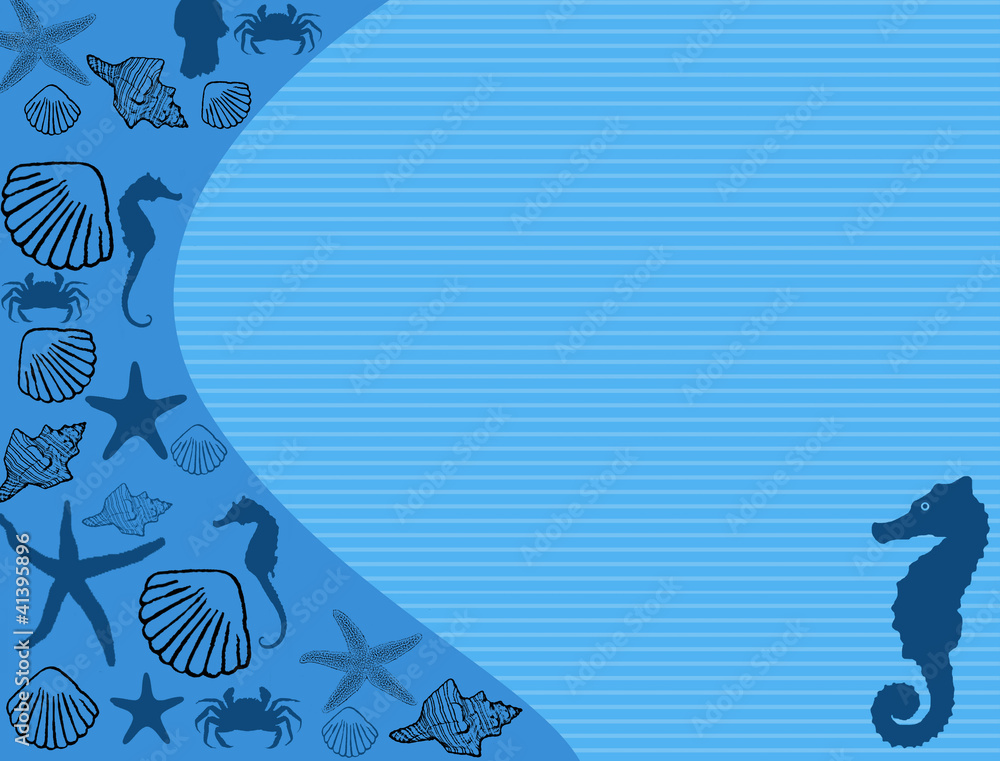 Seashell poster background Stock Vector | Adobe Stock