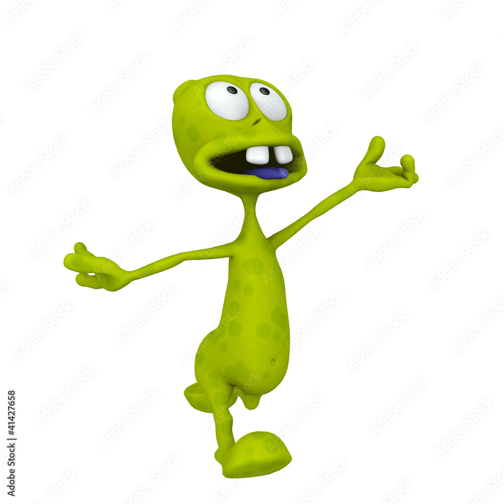 ALIEN WALKING Stock Illustration | Adobe Stock