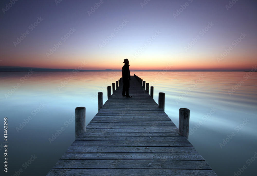 abendlicher Blick in die Weite Stock-Foto | Adobe Stock