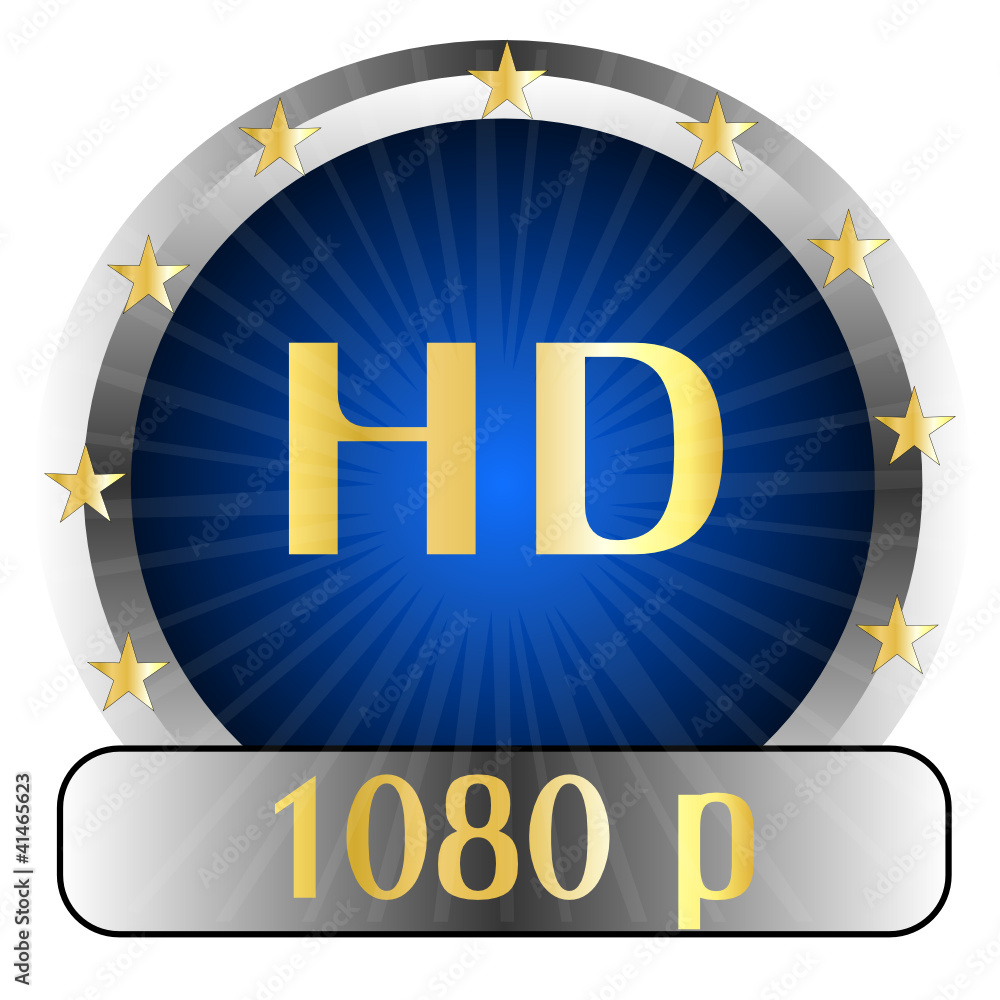 HD 1080P icon Stock Vector | Adobe Stock